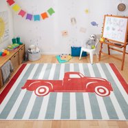 Disney Cars Lightning McQueen Printed Polyester Rug, 4'6"x6'6", Multi ...