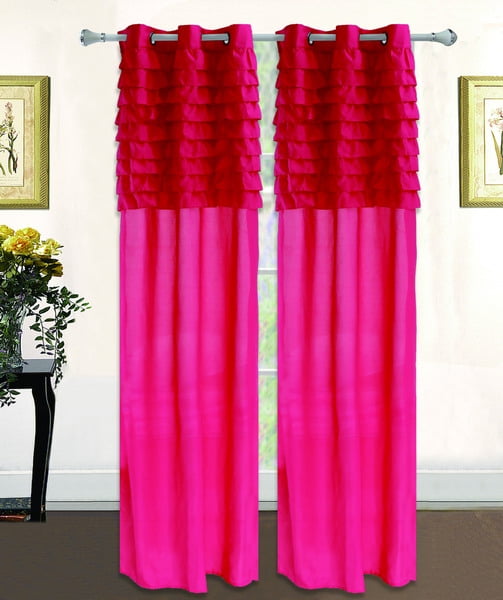Katy Solid Ruffled Pleated Window Curtain Panel With Grommets 84" Long ...