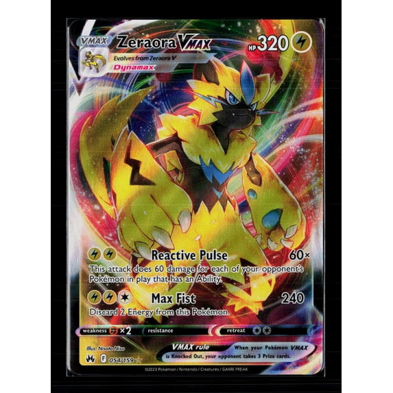 2023 Crown Zenith Zeraora VMAX Etched Rare #54/159 - Walmart.com