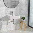 Mocoloo 16" x 12" Wall Mounted White Ceramic Vessel Bathroom Sink ...