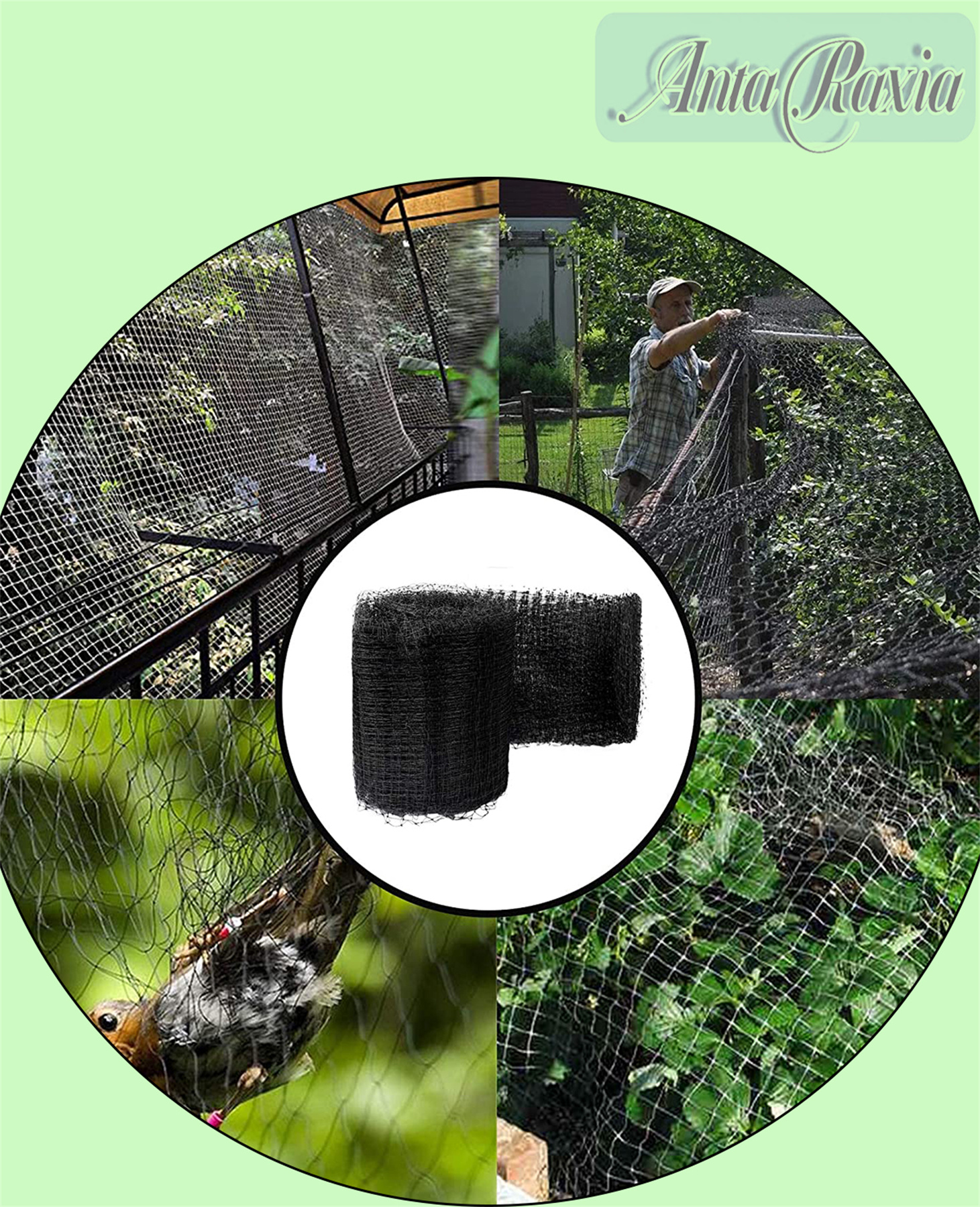 Garden Netting for Vegetables Plants Fruit Trees with 50 Pcs Cable Ties ...