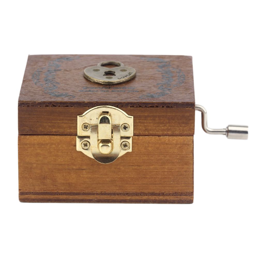 CNMODLE Exquisite Hand Crank Vintage Musical Box 4 Different Patterns ...