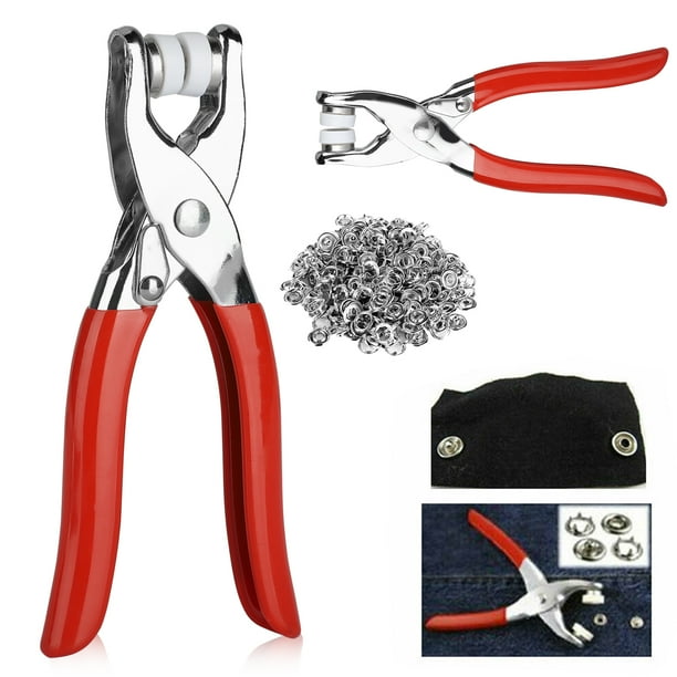 TSV Snap Pliers Fastener Tool Kit with 50 Snaps, Fastener Plier Snap ... TSV Snap Pliers Fastener Tool Kit with 50 Snaps, Fastener Plier Snap ...
