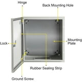 VEVOR Steel Electrical Box 8" x 8"x 6" Electrical Enclosure Box, Carbon ...
