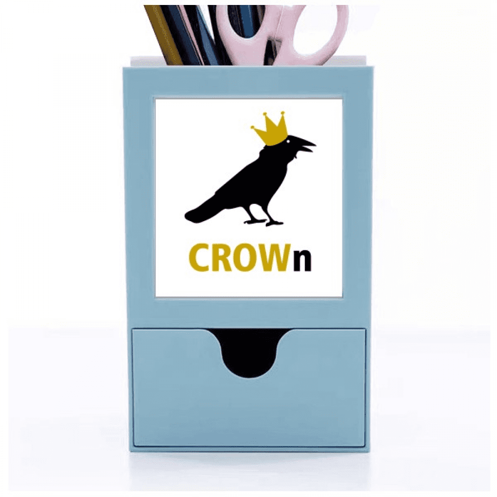 Crow Crown Animal Wing Art Deco Fashion Desk Supplies Organizer Pen ...