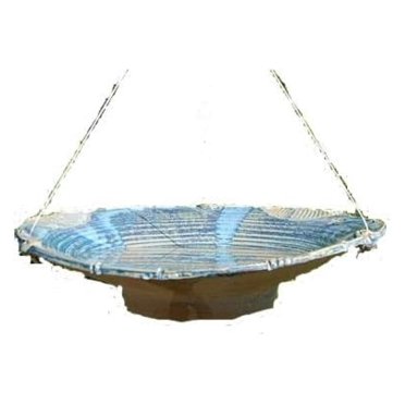 Ohio Stoneware 22"H Clay Bird Bath with Locking Top, Summer Blue ...