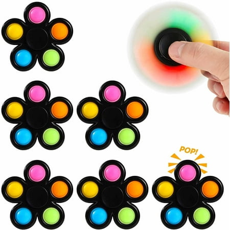 IGUOHAO Pop?Fidget?Spinner Toys?6?Pack,?Pop Bubble?Spinners Set,?Party ...