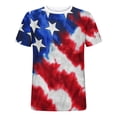 Daiosportswear Men's Patriotic Red White Blue Star Gradient Print T ...