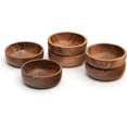 Acacia Wood Bowls: Handcrafted, Rustic, 6 Bowls of 3.75-inch, 0.25 ...