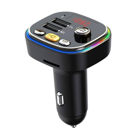 Dual Usb In-car Adapter Wireless Bluetooth Kit Qc3.0 Fast Usb Charger ...