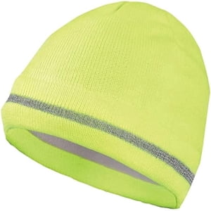 Occunomix Hi-Vis Yellow Hi-Viz Knit Cap With Polyester Lining One Size ...