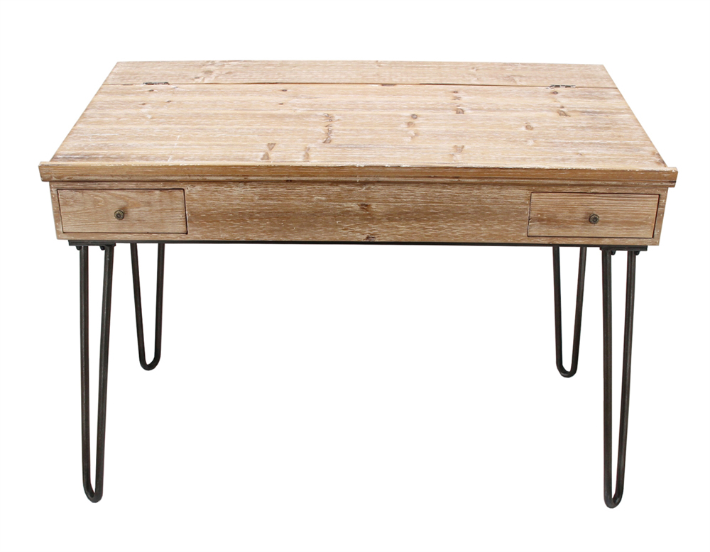 Transitional Wooden Writing Table With Lift Top, Brown - Walmart.com