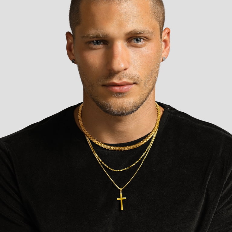Gold Necklace PROSTEEL 2MM Snake Chain Necklace For Men, Chain For ...