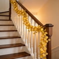 Artificial Flower Wreath with String Lights - 6.56ft Flexible Greenery ...