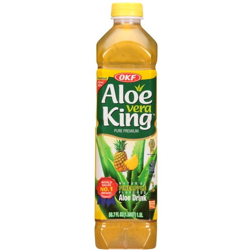 OKF Aloe Vera King Natural Pineapple Flavored Aloe Drink, 50.7 fl oz ...