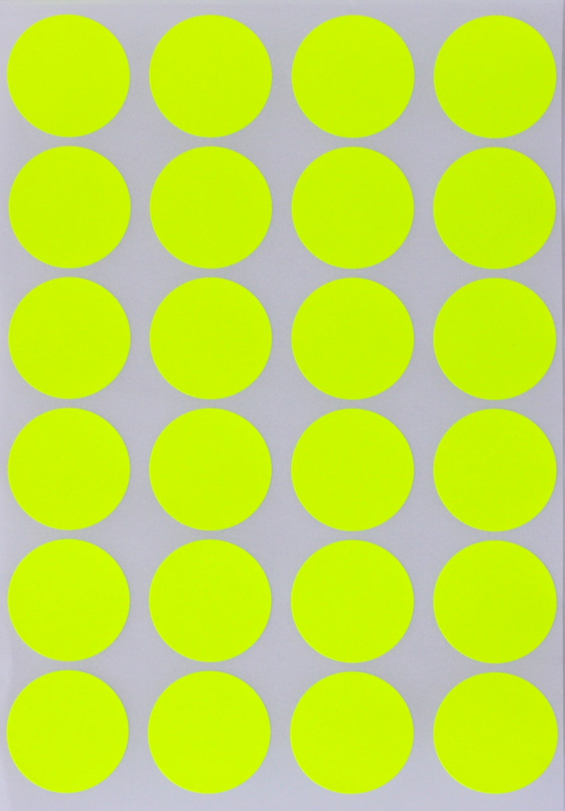 Royal Green Round Stickers Colored Labels 1 inch - Fluorescent Dots ...