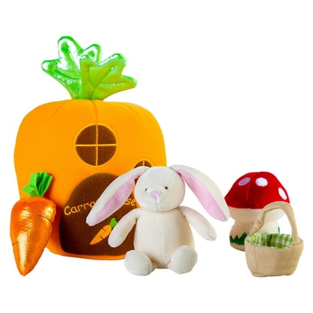 Carrot Bunny Plush Toy Different Sounds Stuffed Rabbits Imaginative ...