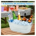 4PCS 4 Gallon Galvanized Tub Champagne Bucket with Carry Handle Large ...