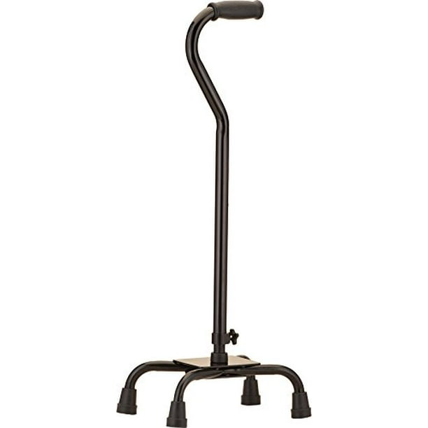 NOVA Medical Products Heavy Duty Quad Cane with Large Base, Black, 4.5 ...