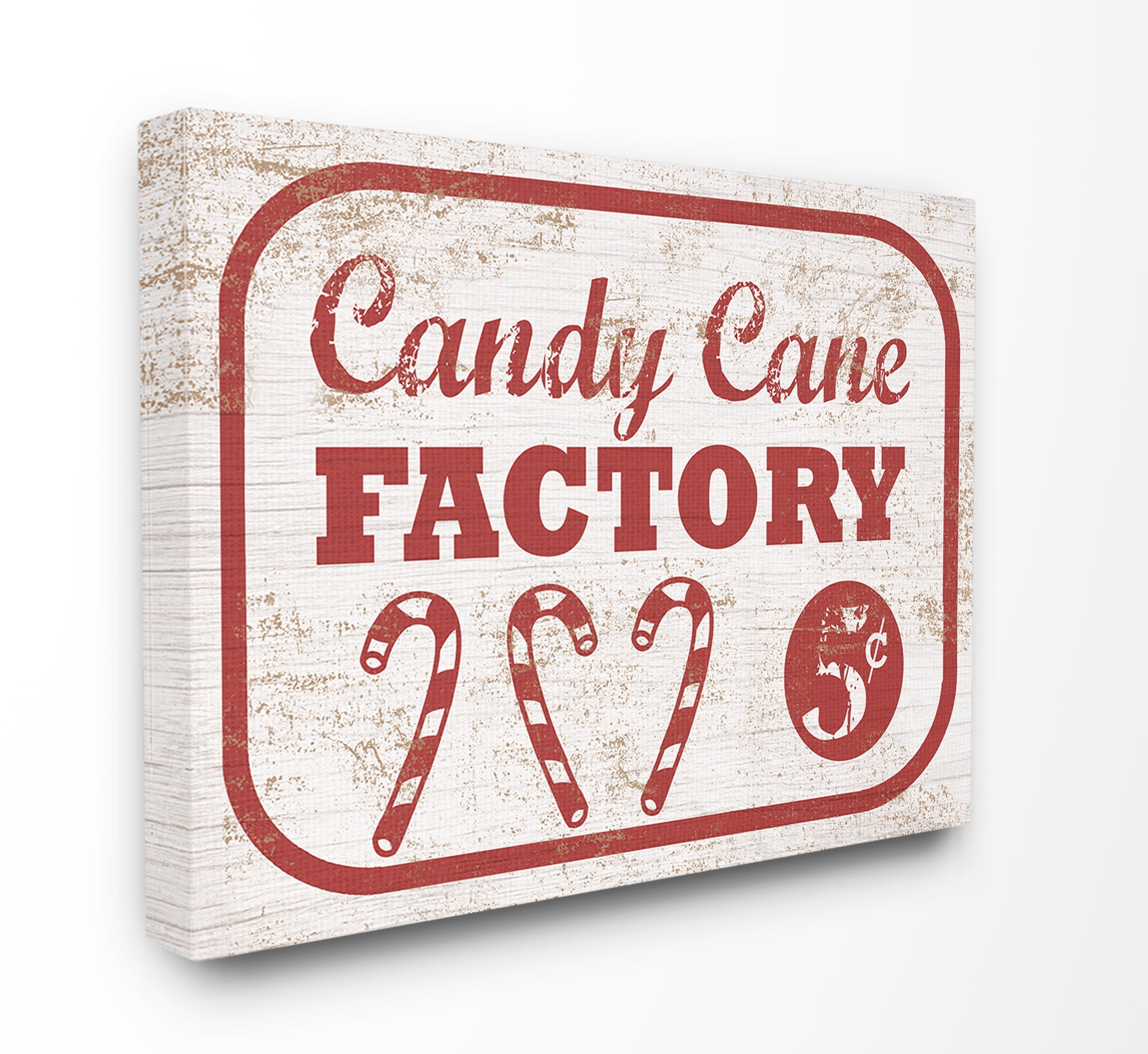 The Stupell Home Decor Collection Holiday Rustic Distressed White and ...