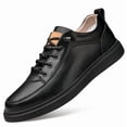 Men's Genuine -Like Slip-On Dress Shoes - with Soft Rubber Sole, Lace ...