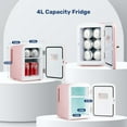 Simple Deluxe 4L/6 Can Mini Fridge with Observation Window, Portable ...