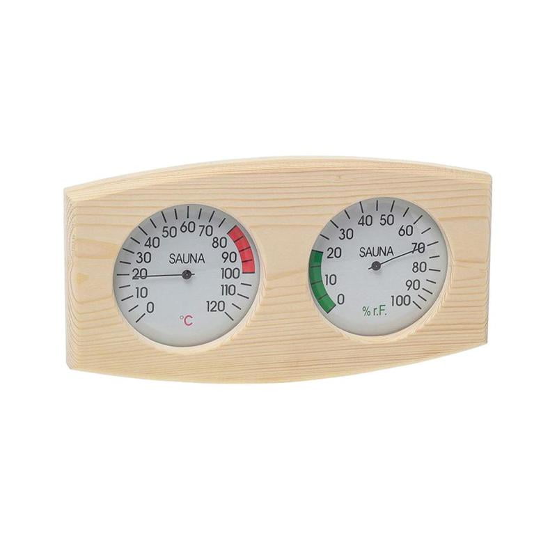 Sauna Thermometer&Hygrometer 2 in 1 Wood Hygrothermograph Sauna Room ...
