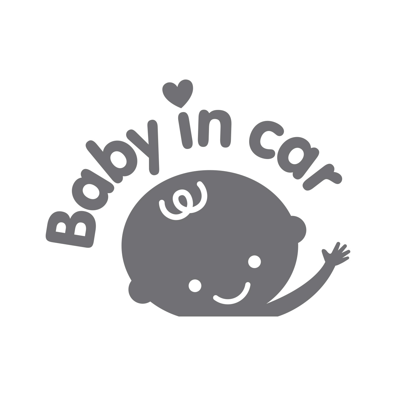 Baby in Car Sticker Decal Die Cut - Self Adhesive Vinyl - Weatherproof ...