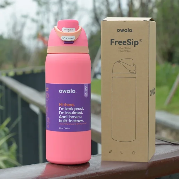 Owala Insulated Stainless Steel Water Bottle with Straw, BPA-Free ...