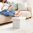 Storage Ottoman Cube Square Shaped Ottomans with Foot Stool Footrest ...