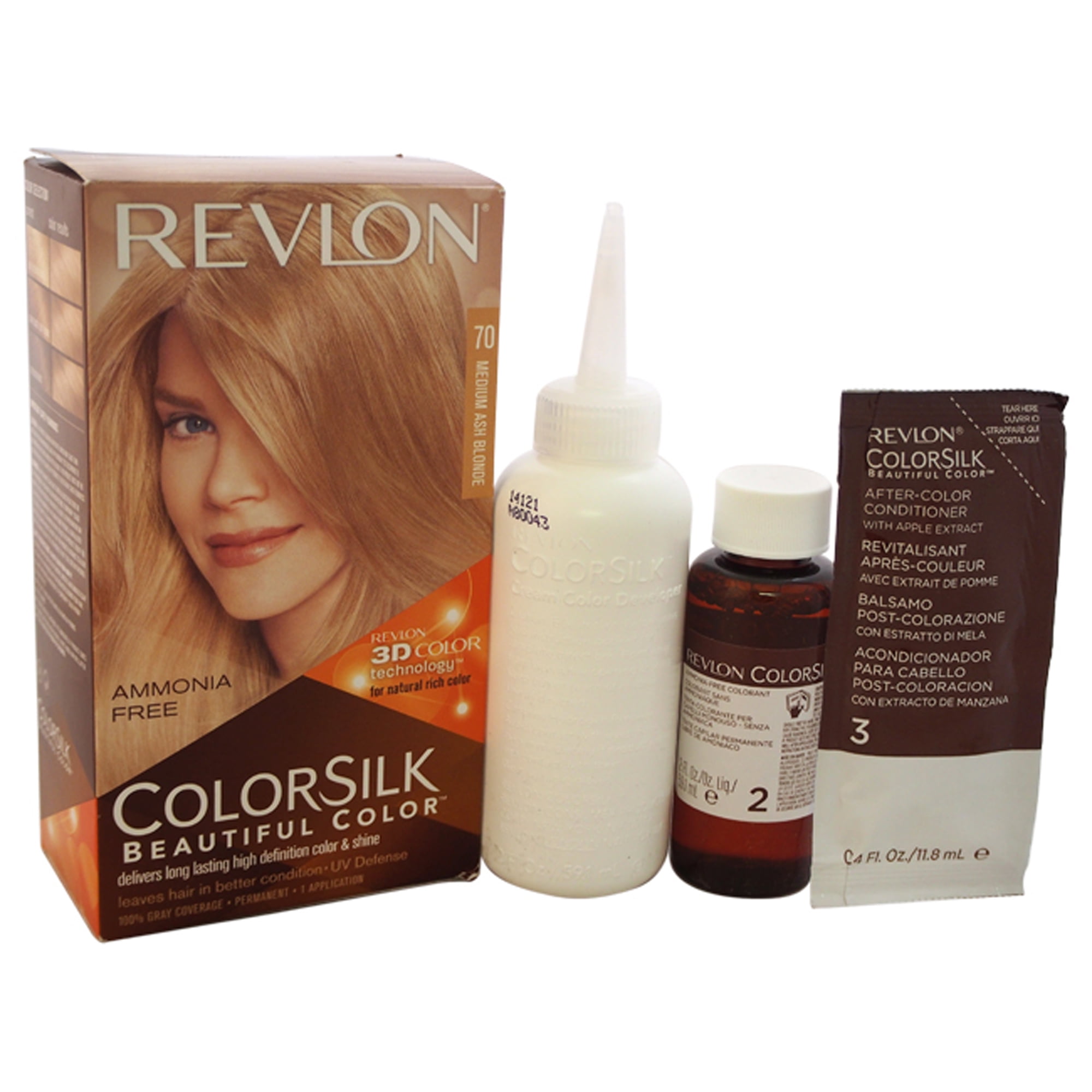 colorsilk Haircolor #70 Medium Ash Blonde 7A de Revlon para unisex - 1 ...