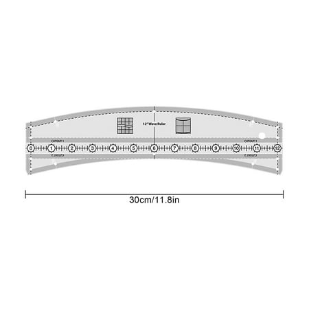 Wavy Quilt Ruler Templates, Wavy Edge Ruler, Clear For Sewing, Hand ...