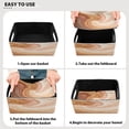 2 Pcs Foldable Felt Storage Bins Decorative Fabric Organizer Baskets ...