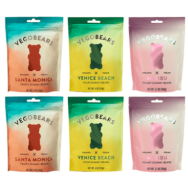 Candy People VegoBears Santa XEF1 Monica Snack Packs Organic Gummy ...