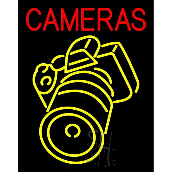 Double Stroke Cyber Cafe LED Neon Sign 13 x 32 - inches, Clear Edge Cut ...