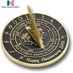 NAUTICALMART Brass Father Time Sundial with Verdigris Highlights ...