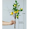 Artificial Lemons Branches, 8 Head Faux with Stem Fake Lemon Themed for ...