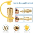 RVKXHD 3/8 Inch Natural Gas Quick Connect Fittings Kit, LP Propane Gas ...
