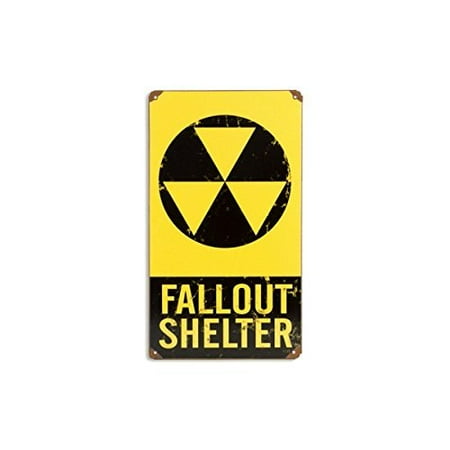Fallout Shelter Warning Tin Metal Vintage Sign Reproduction | Walmart ...
