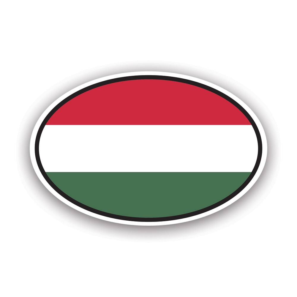 Hungary Oval Sticker Decal - Self Adhesive Vinyl - Weatherproof - Made ...