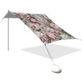 Portable Beach Tent Sun Shelter With Ground Pegs Water And Wind ...