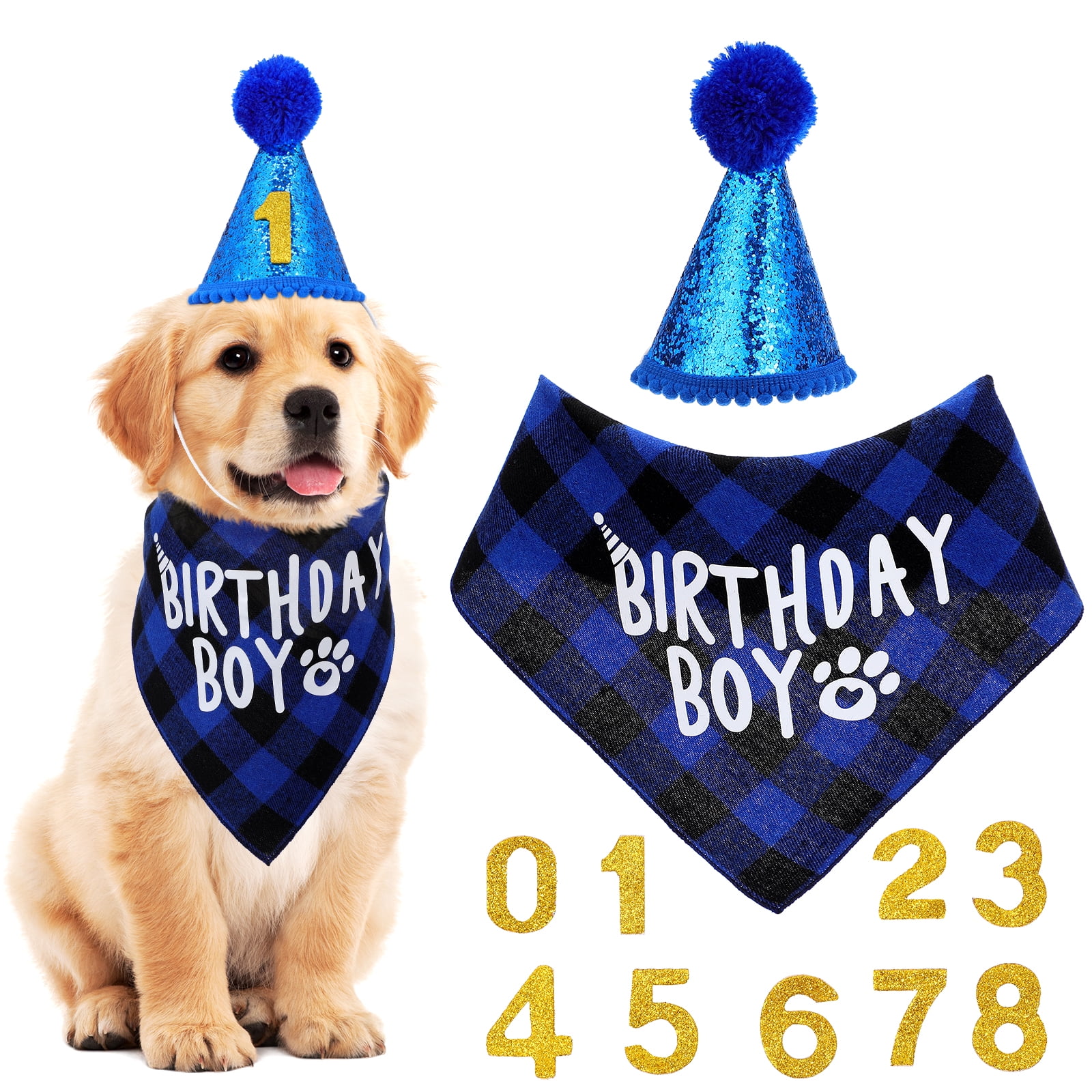 Click here for Shisuyan 1 Set Dog Birthday Bandana Pompom Party H... prices