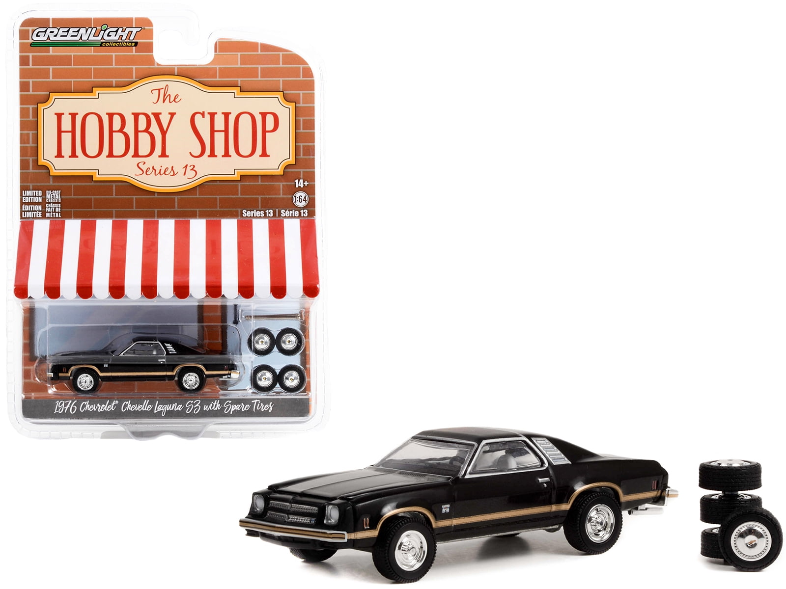 1976 Chevrolet Chevelle Laguna S3 Black with Gold Stripes and Spare ...