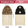 2Pcs Iron Glass Polyester Epaulettes Costume Accessories Golden ...