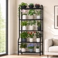 5-Tier Metal Plant Stand - Heavy Duty Indoor Outdoor Flower Shelf for ...