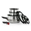 Camco Stainless Steel Nesting Cookware Set- Non Stick Pans and Pots ...