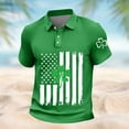 Cavosen St Patrick's Button up Shirt Men Funny Green Short Sleeve Lapel ...