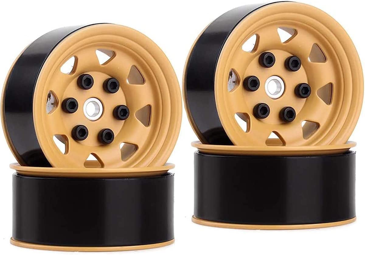 LINLIN 4PCS 1.55 inch Metal Beadlock Wheel Hub RC Car Aluminum Alloy ...