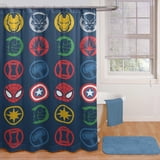 Avenger, Marvel Avengers Emblems Shower Curtain, 849448, 70" x 72 ...