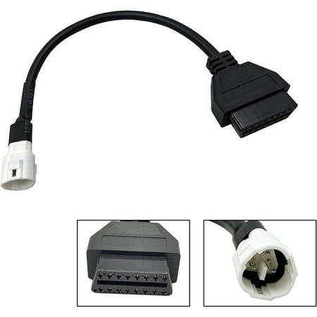 Motorcycle OBD2 Scanner Cable 3 Pin Scanner Cable Connector 16 Pin OBD2 ...